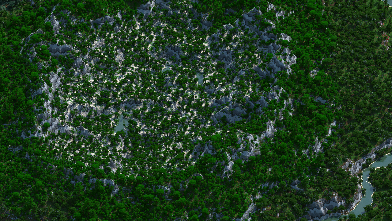 Сovered river - 5000x5000 (custom terrain) Minecraft Map