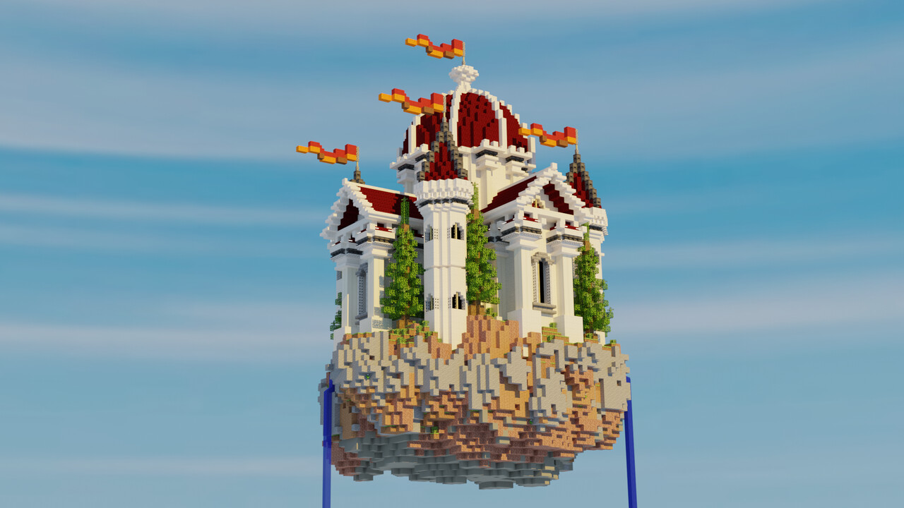 Small Sky Castle Server Spawn Minecraft Map