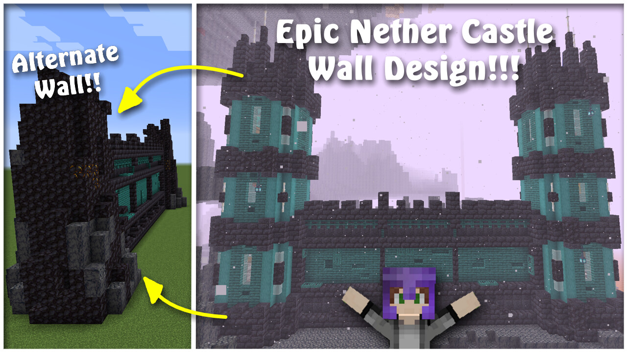 Nether Minecraft Wall Tutorial!! Minecraft Map