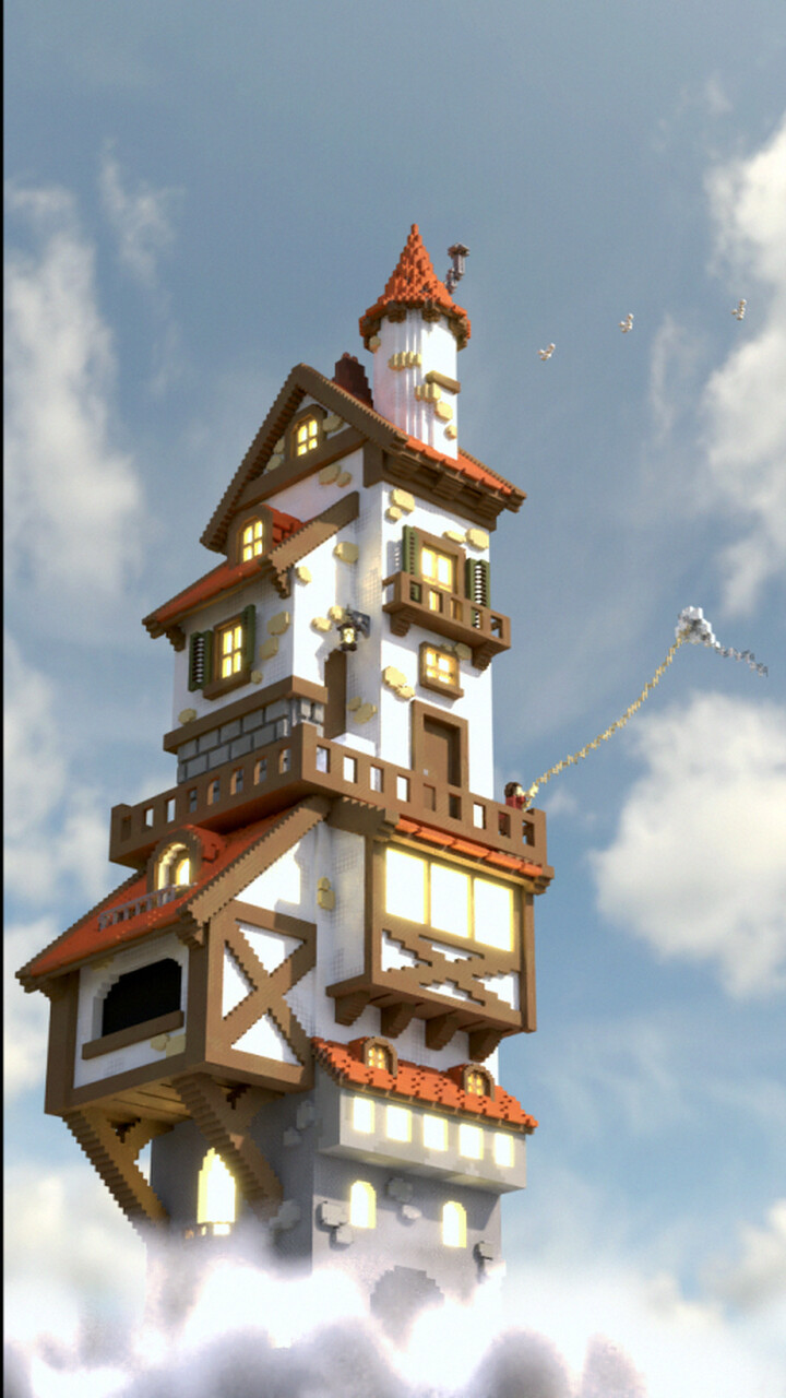 Cloudwatcher - Fantasy Tower Minecraft Map