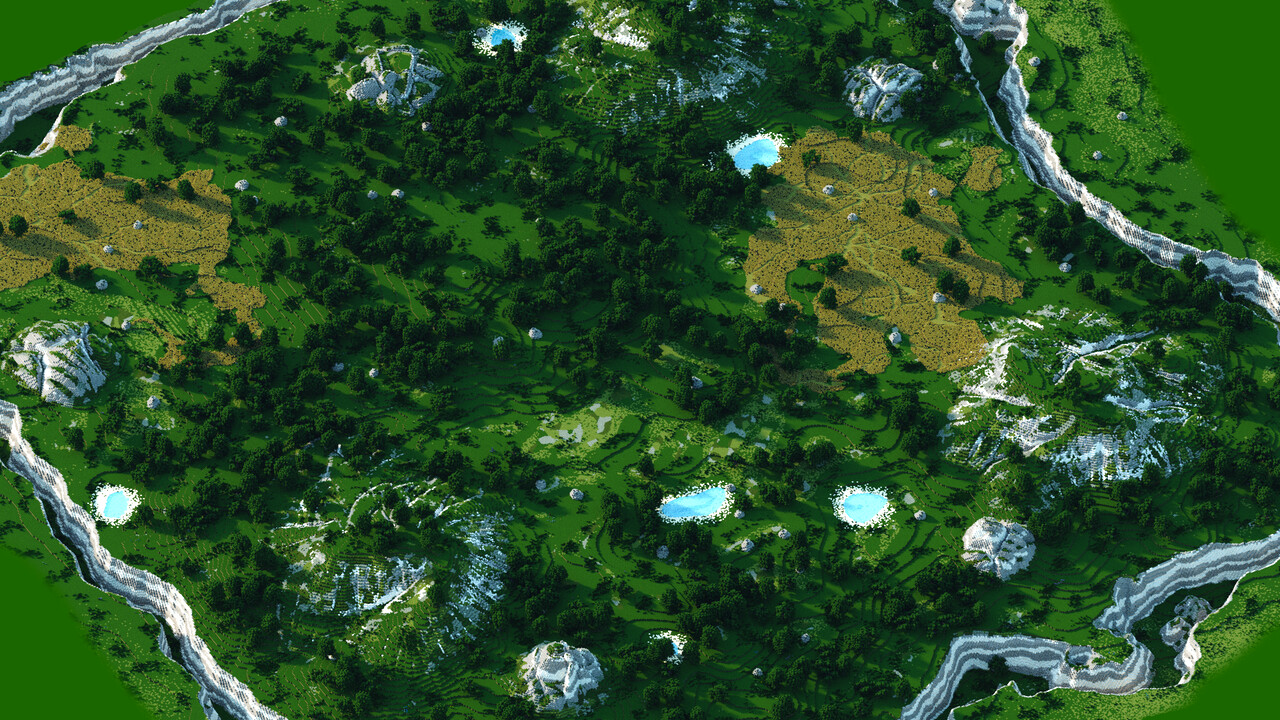 1000x1000 Custom Forest warzone Minecraft Map