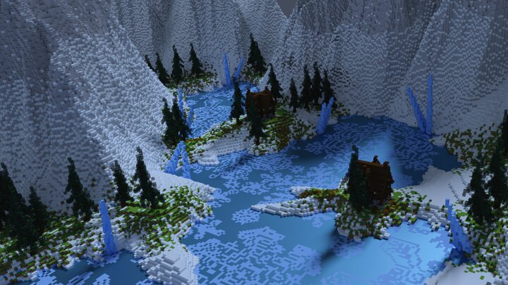 frozen lakes Minecraft Map