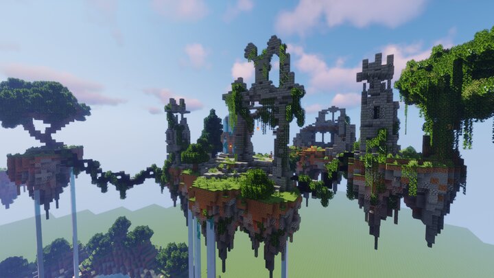 Medieval Cliff Town/Village Minecraft Map