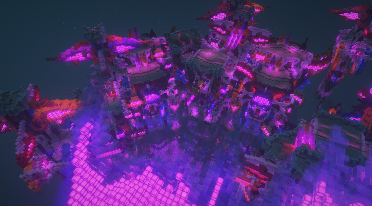 Cyberpunk City of Cybernetic Colour - An 'FBC' Contest Entry Minecraft Map