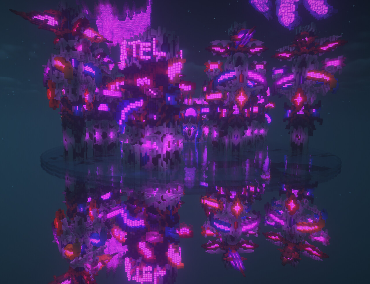 Cyberpunk City of Cybernetic Colour - An 'FBC' Contest Entry Minecraft Map