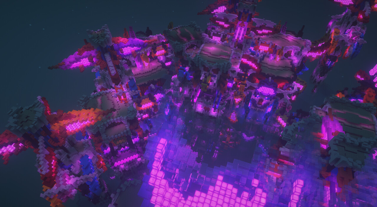 Cyberpunk City of Cybernetic Colour - An 'FBC' Contest Entry Minecraft Map