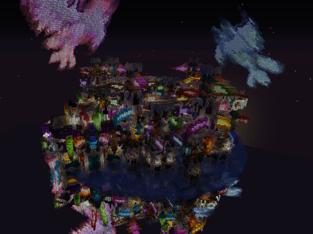 Cyberpunk City of Cybernetic Colour - An 'FBC' Contest Entry Minecraft Map