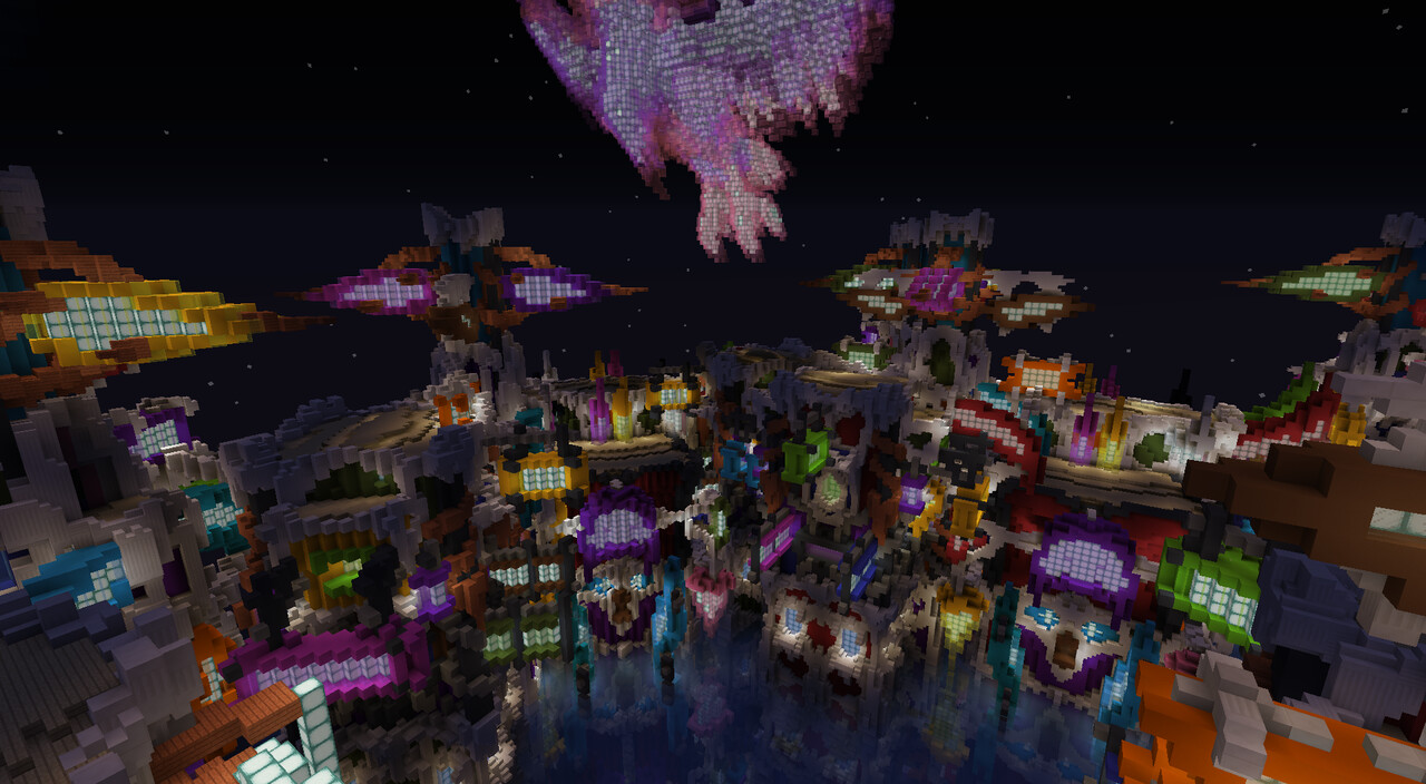 Cyberpunk City of Cybernetic Colour - An 'FBC' Contest Entry Minecraft Map