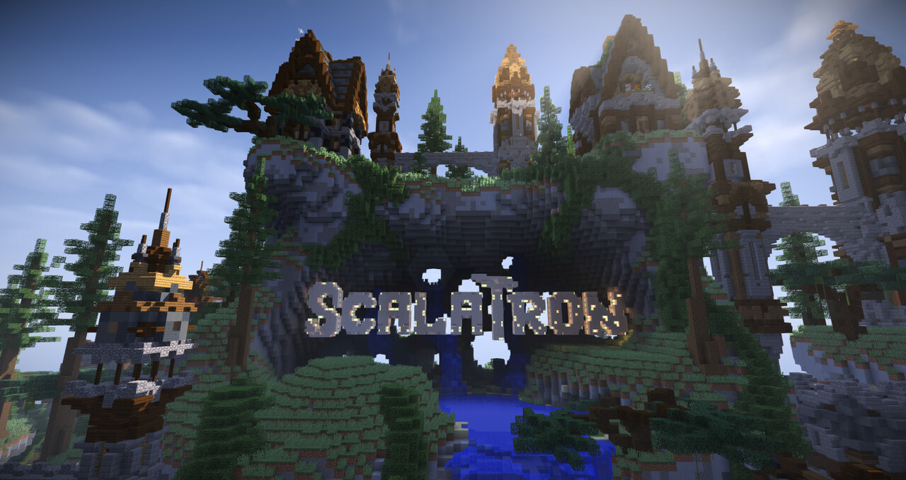 Spawn under the order in the style of gothic steampunk Minecraft Map