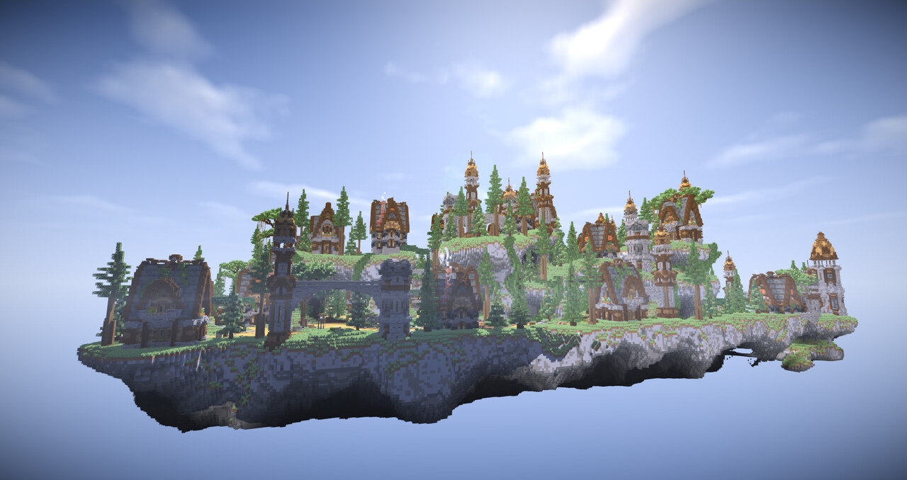 Spawn under the order in the style of gothic steampunk Minecraft Map