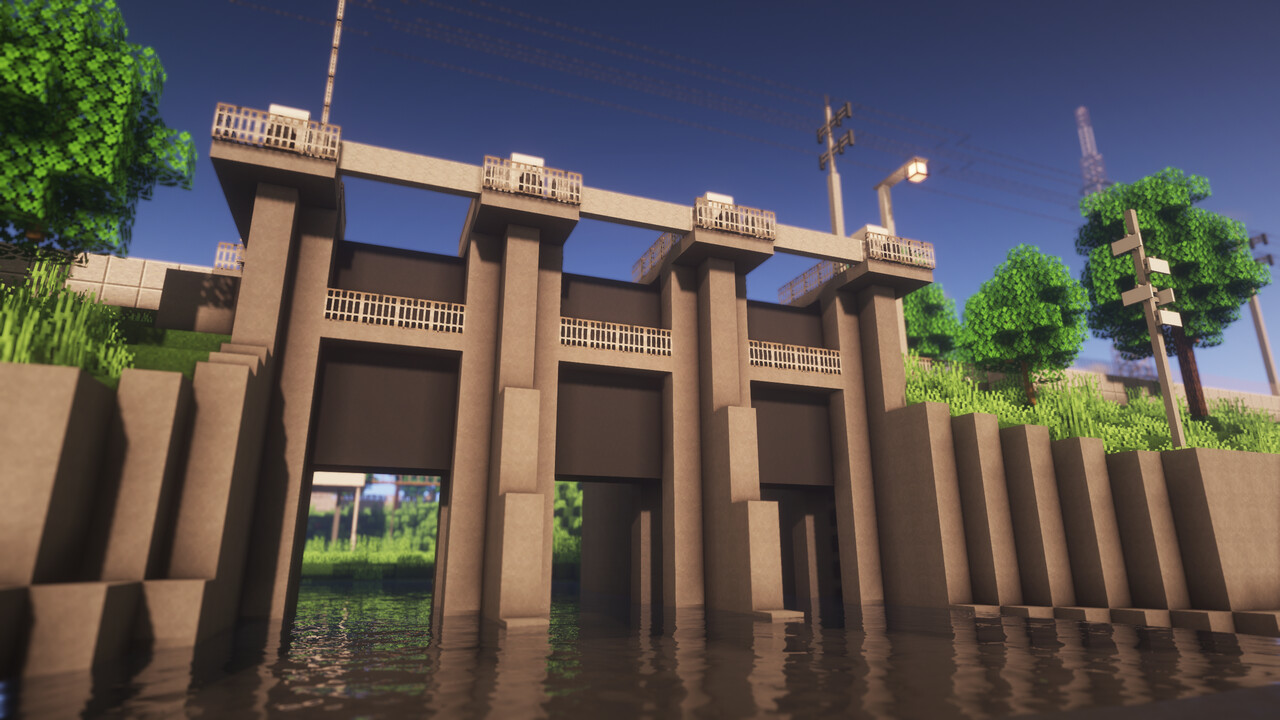 sluice gate area Minecraft Map