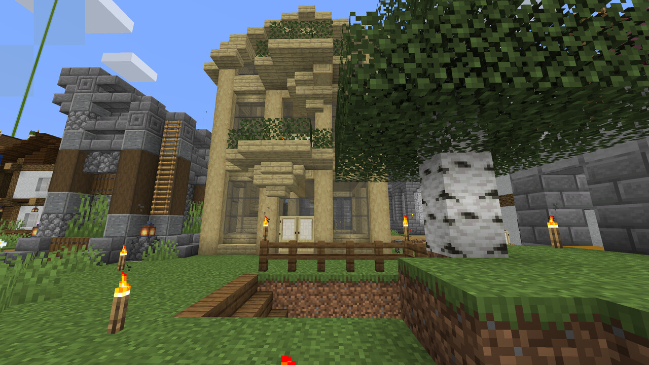 New Stockholm - Birch house, red sandstone house Minecraft Map