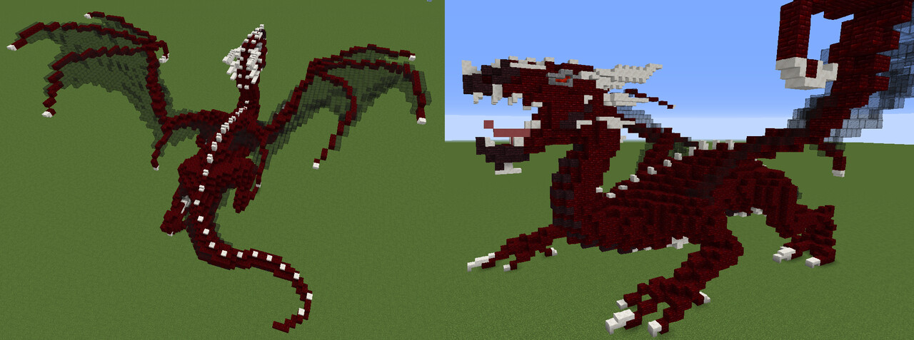 New - Blue and Obsidian Dragon Minecraft Map