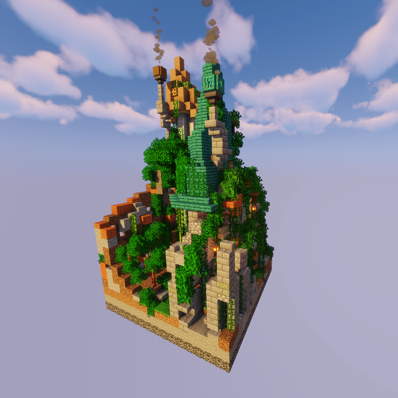 Pixie houses | One chunk build challenge Minecraft Map