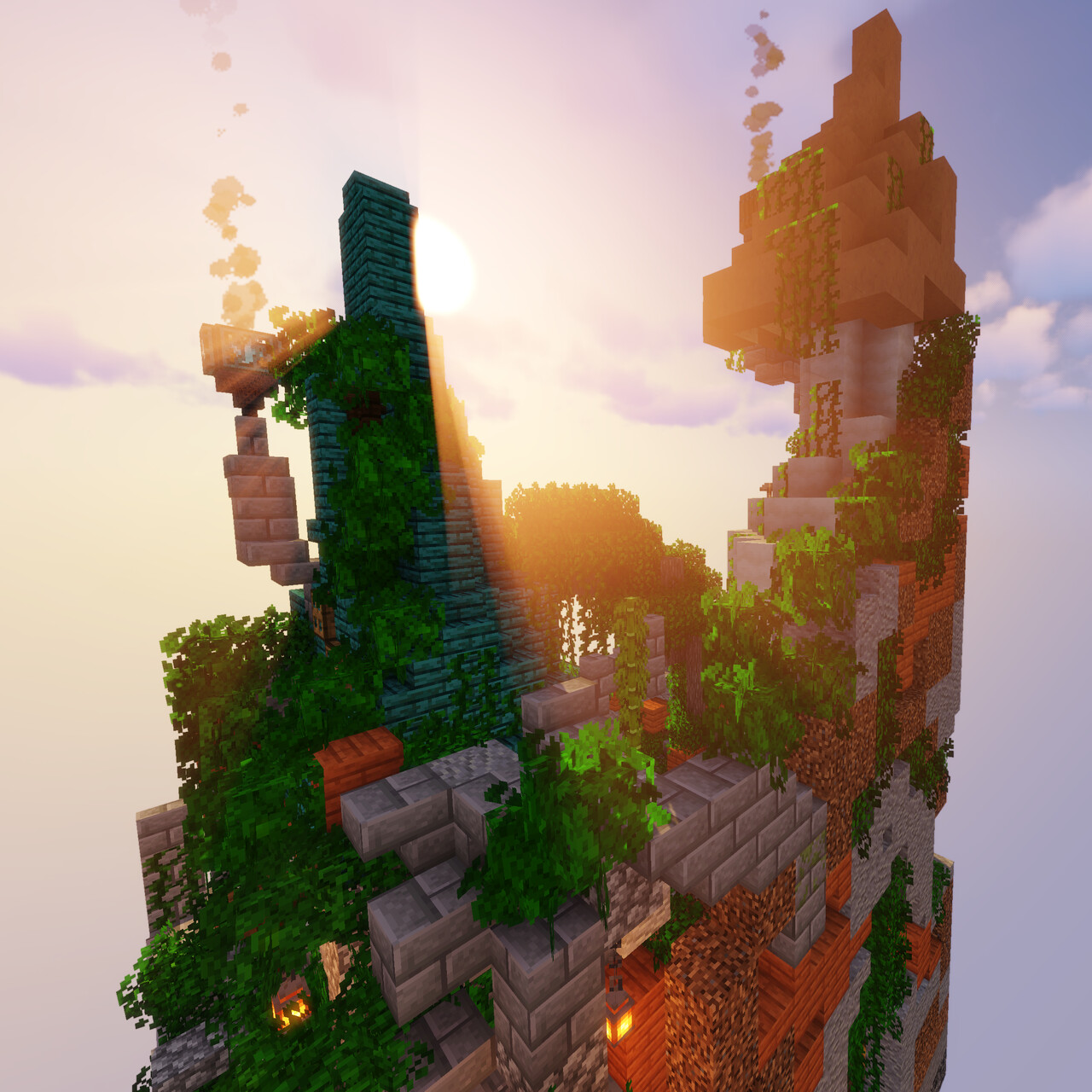 Pixie houses | One chunk build challenge Minecraft Map