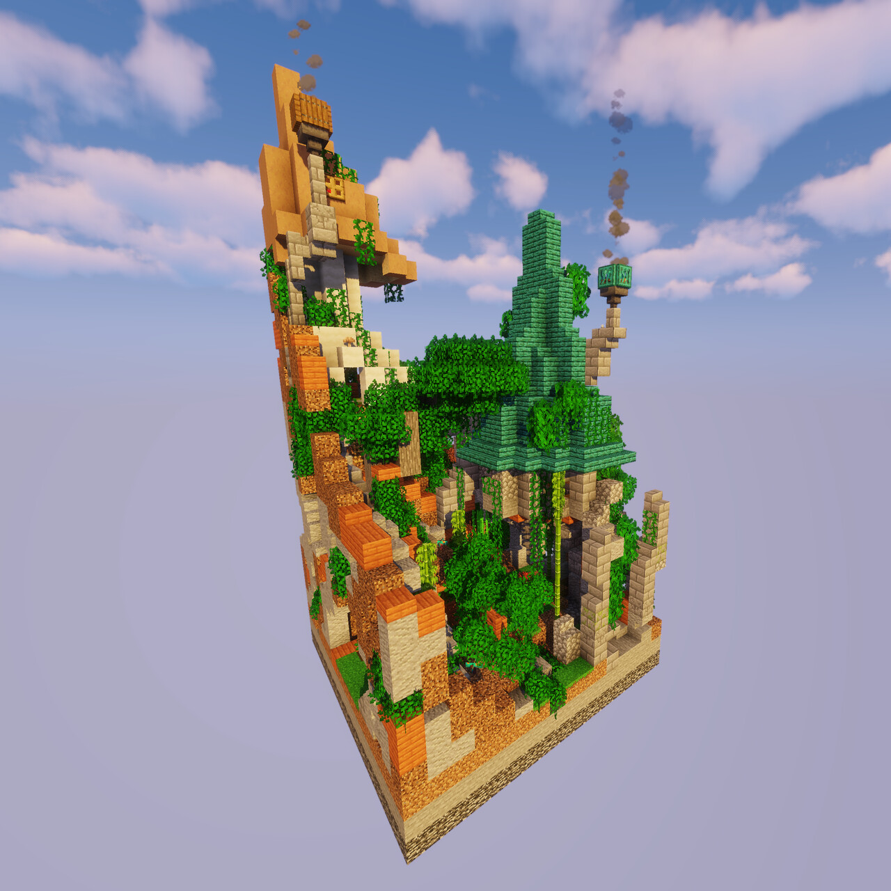 Pixie houses | One chunk build challenge Minecraft Map