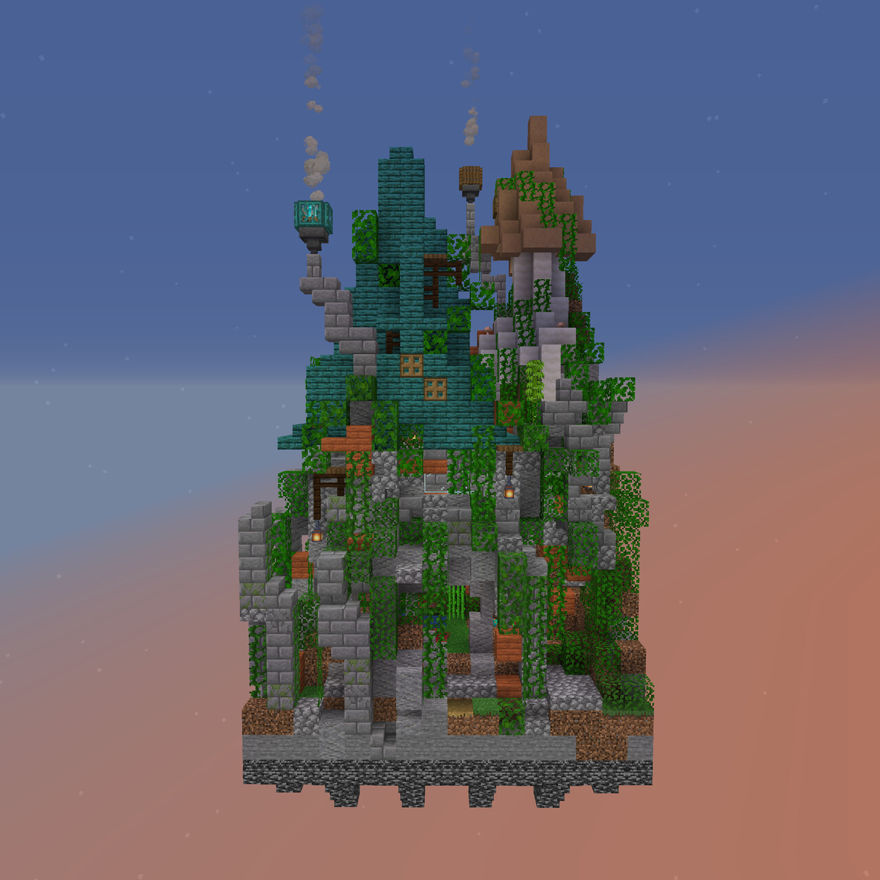 Pixie houses | One chunk build challenge Minecraft Map