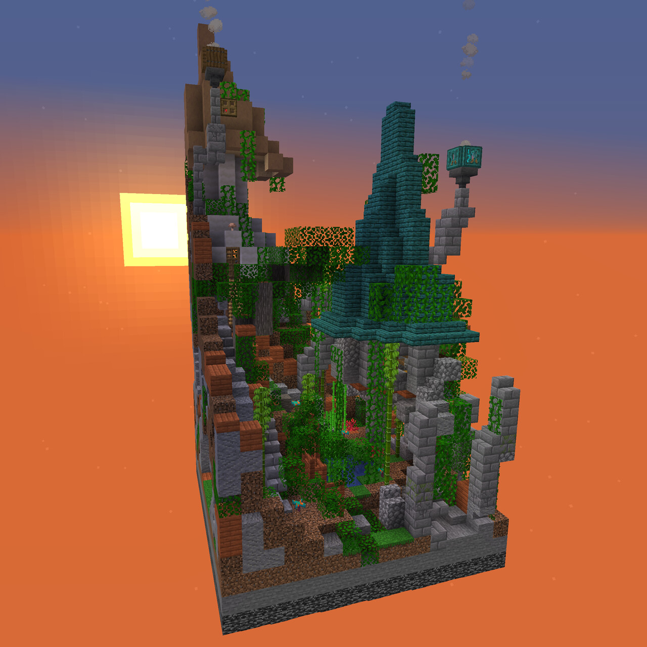 Pixie houses | One chunk build challenge Minecraft Map