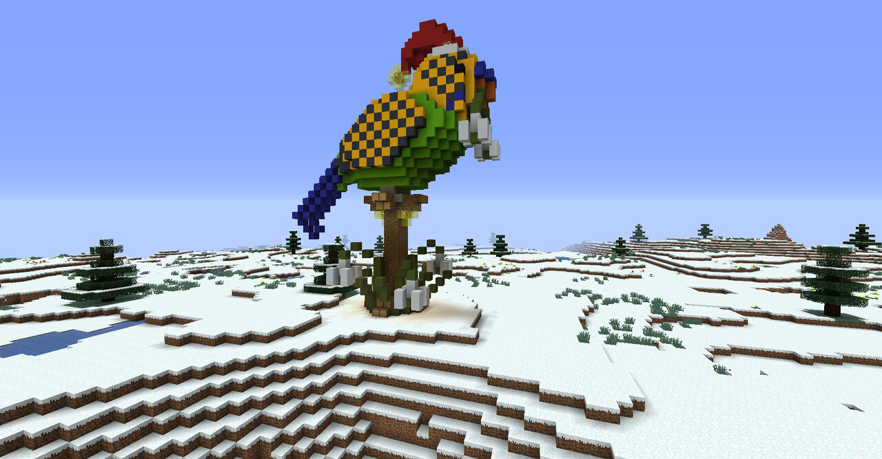 Budgie with Snowdrops Minecraft Map