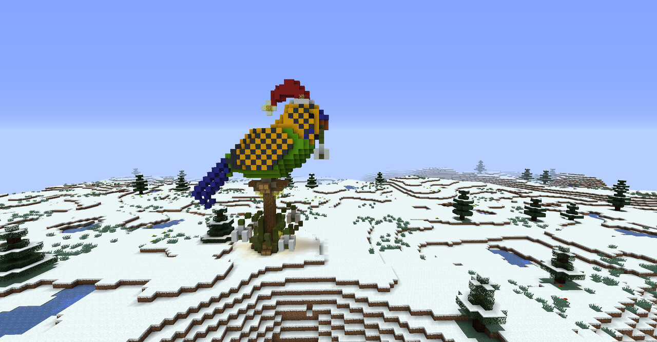 Budgie with Snowdrops Minecraft Map