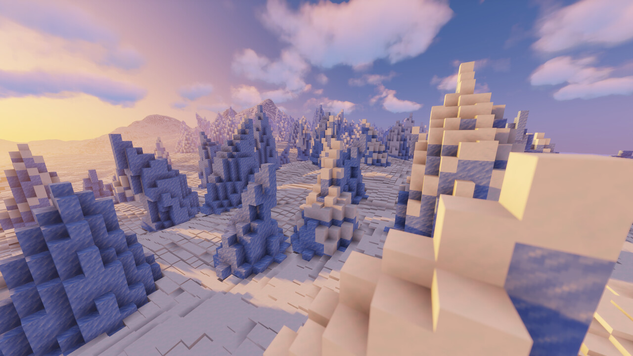 Custom Ice Spikes Schematics (Snowy/Clean) - Architect Steve Minecraft Map