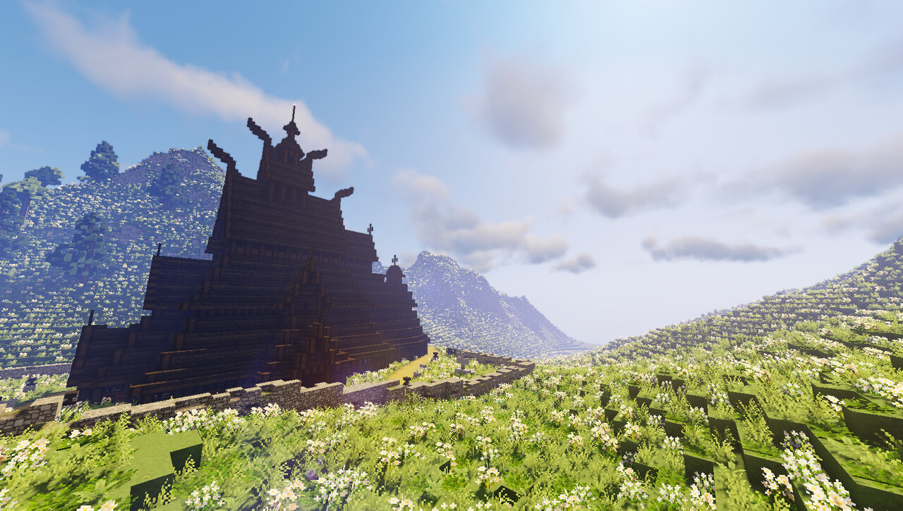Borgund Stave Church in Norway Minecraft Map