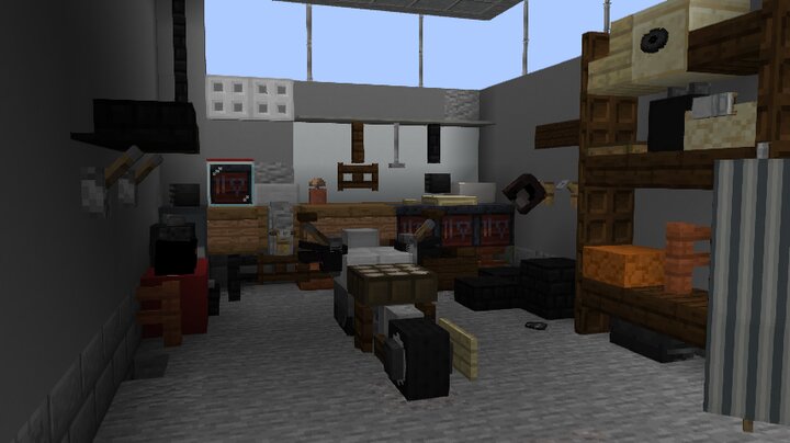 Motorcycle In The Workshop Minecraft Map