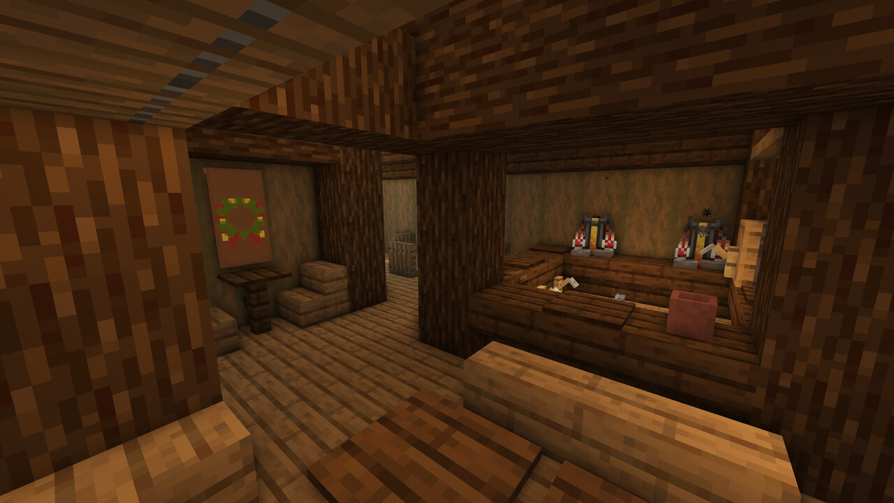 Minecraft: How to Build an Ice Rink Bar | Snowy Taiga Biome 🦌 Minecraft Map