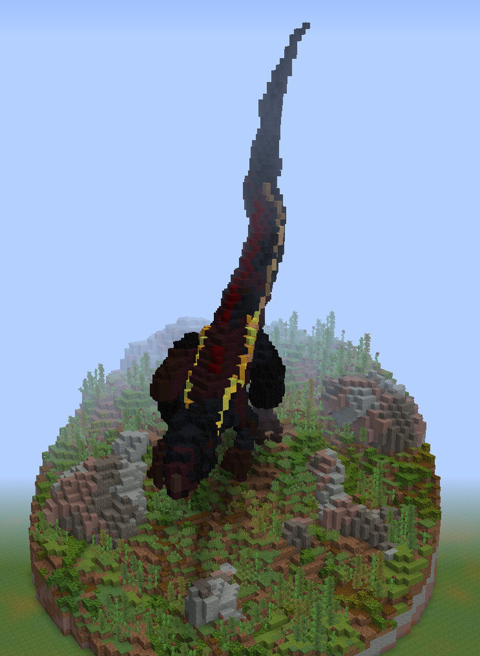 A dinosaur Indoraptor Minecraft Map