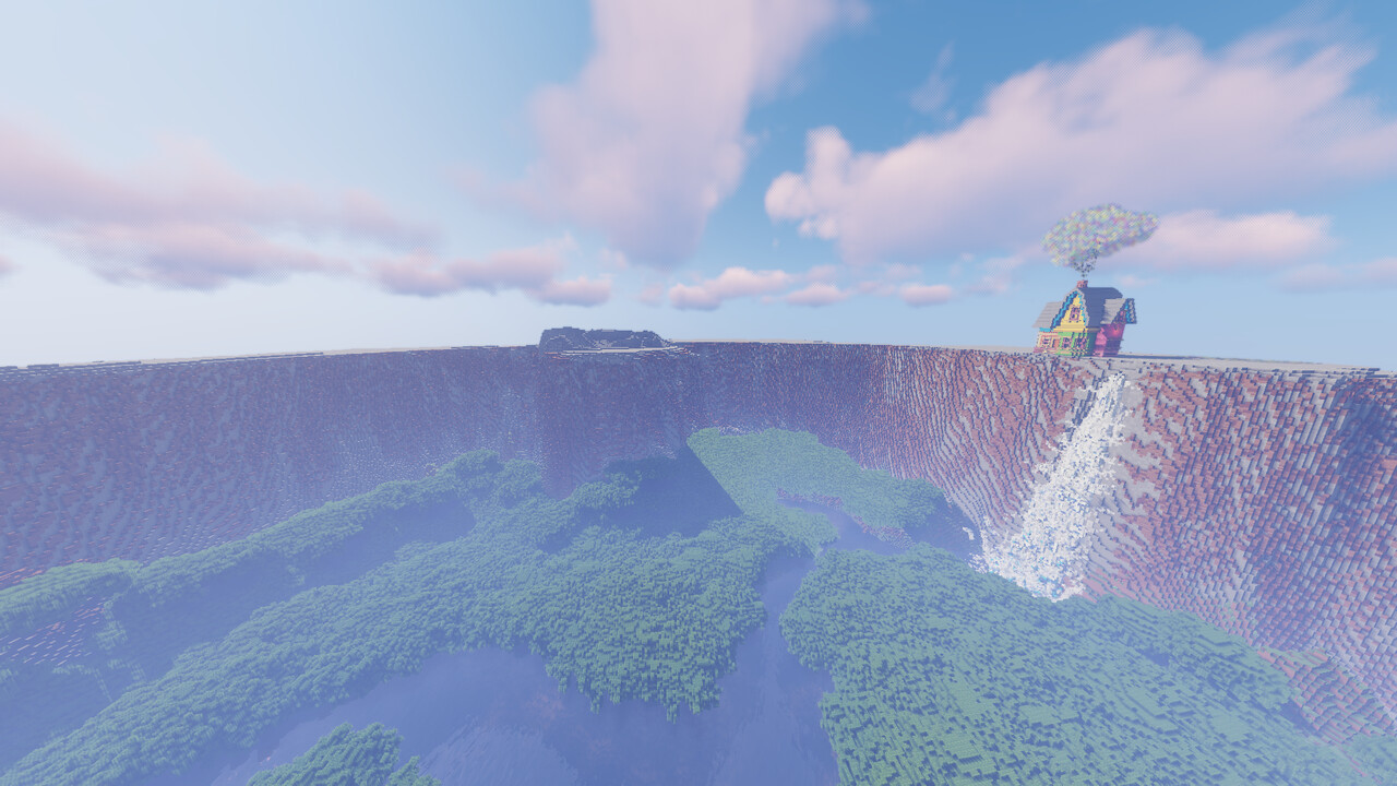 Paradise Falls from "Up" in Minecraft Minecraft Map