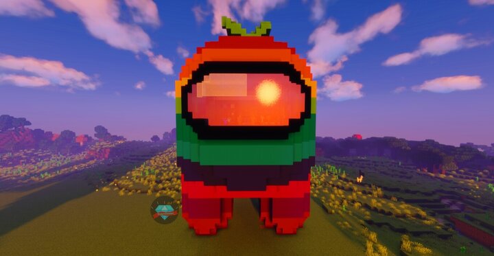 Minecraft Among Us Statue House Rainbown π Minecraft Map