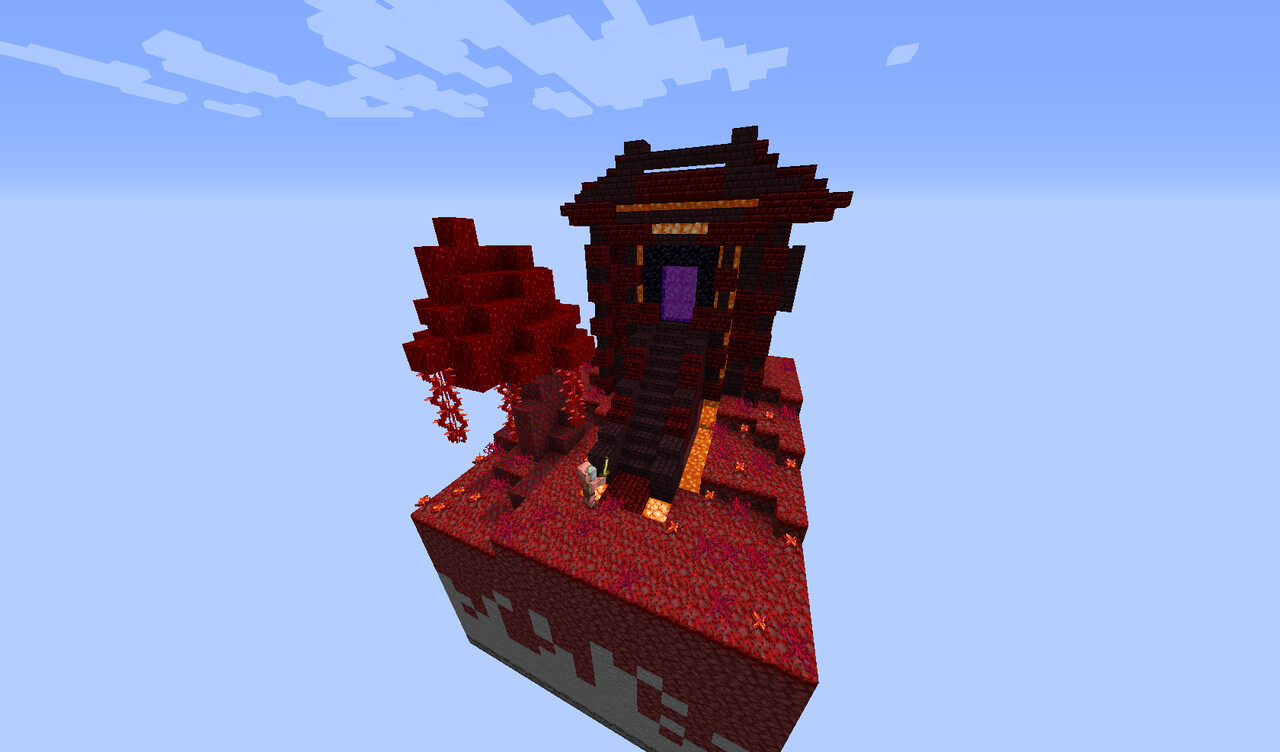 Nether Portal Gate in only 1 Chunk Minecraft Map