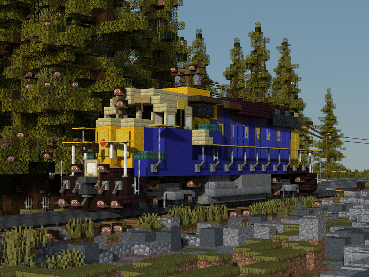 EMD GP-40 locomotive "Alaska Railroad" Minecraft Map