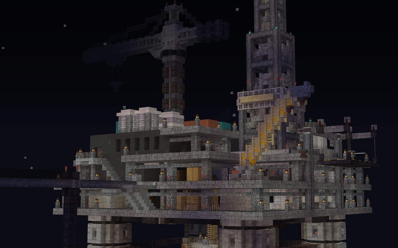 Oil Platform Rig w/ Guardian Farm Minecraft Map