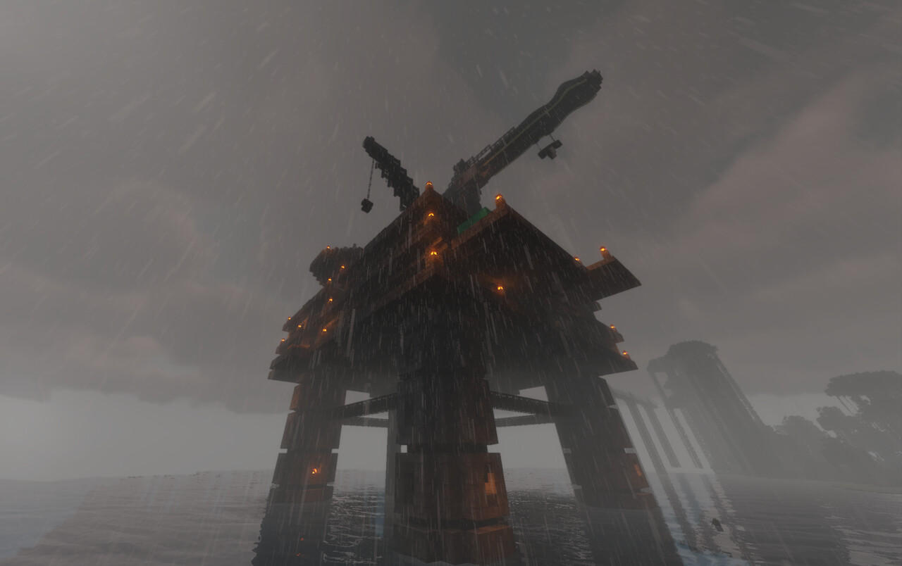 Oil Platform Rig w/ Guardian Farm Minecraft Map