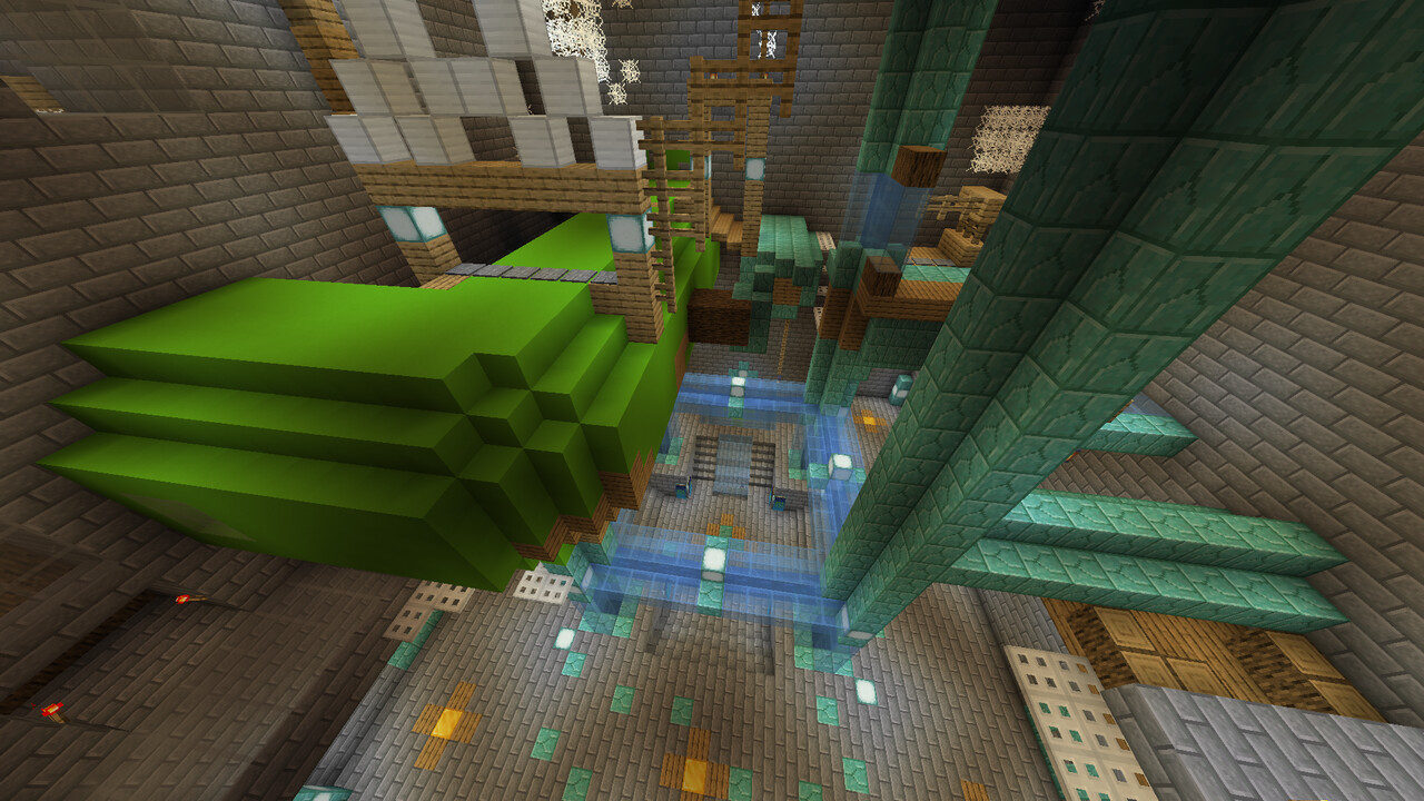 The center undermining (Road to the underground Illager city (Alpha)) Minecraft Map