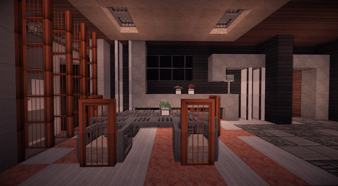 Modern house on hill | MFC | with interiors | Minecraft Map