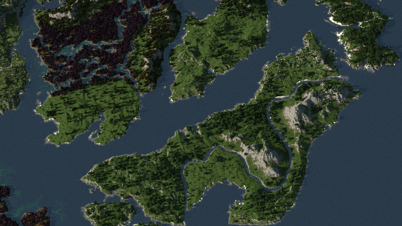 Mini RPG map with multibioms - 5000x5000 Minecraft Map