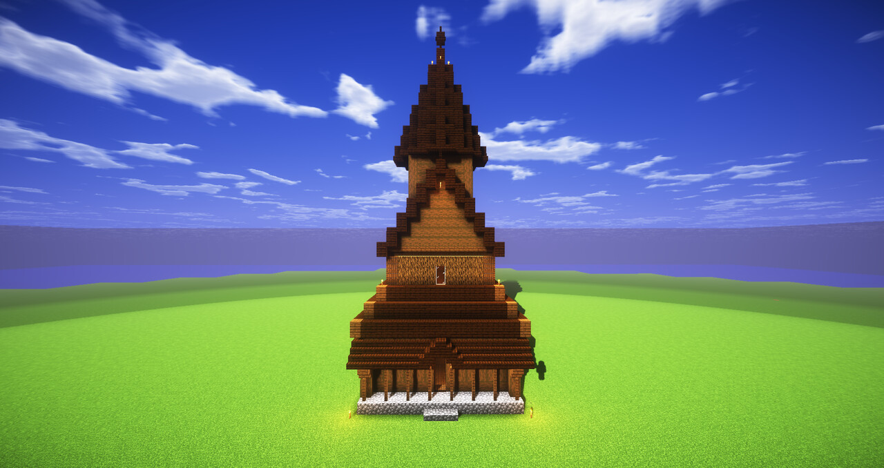 Urnes Stave Church (2:1 Scale) Minecraft Map