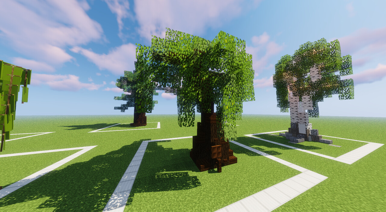 inspirations for different tree styles! (1.13) Minecraft Map