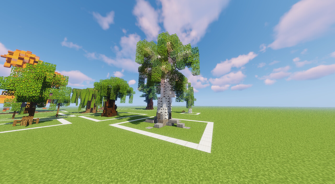 inspirations for different tree styles! (1.13) Minecraft Map