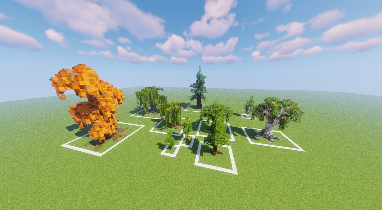 inspirations for different tree styles! (1.13) Minecraft Map