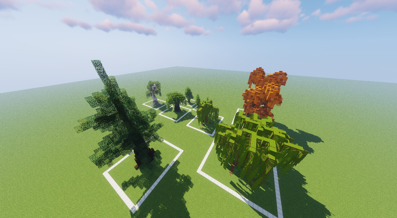 inspirations for different tree styles! (1.13) Minecraft Map