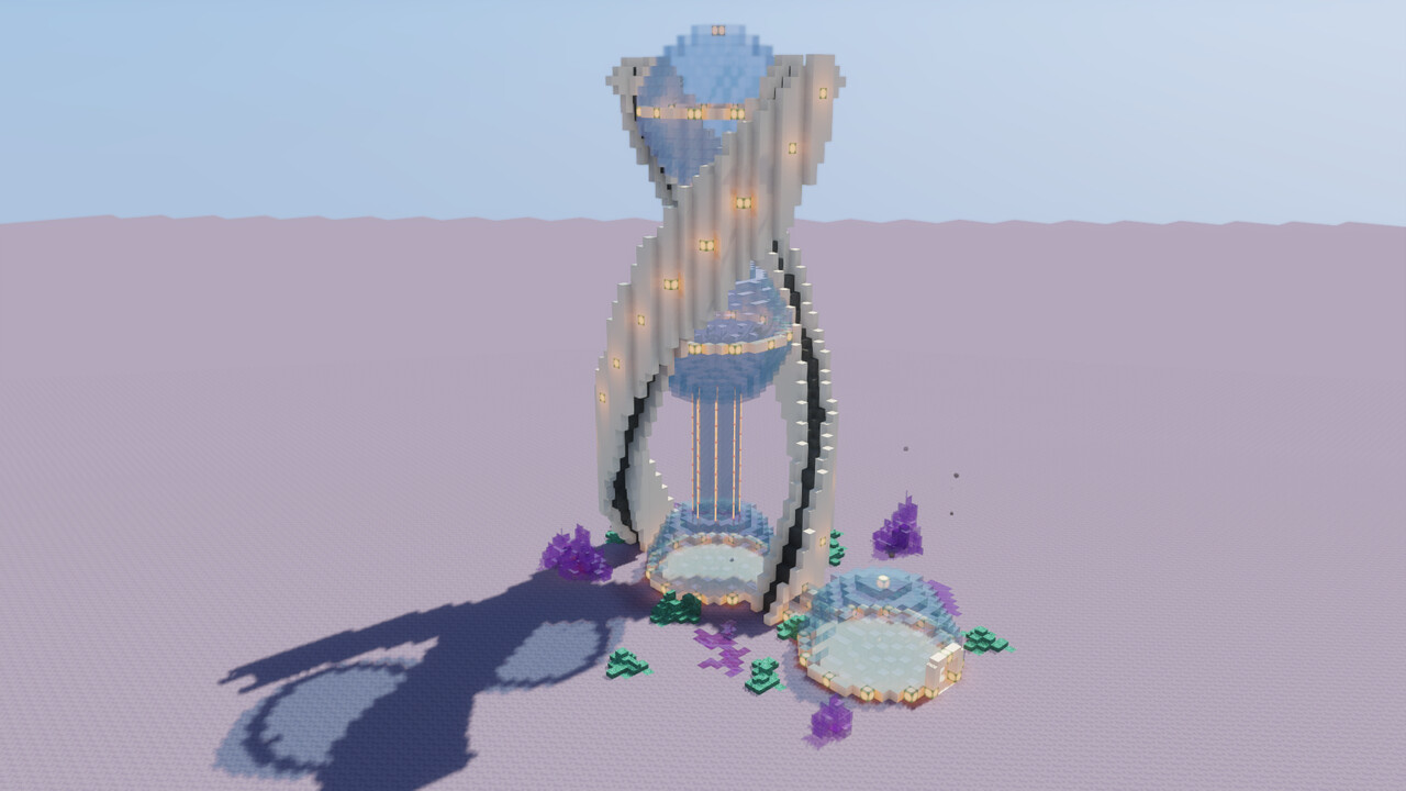 Minecraft Futuristic Base - Futuristic Build Challenge Minecraft Map