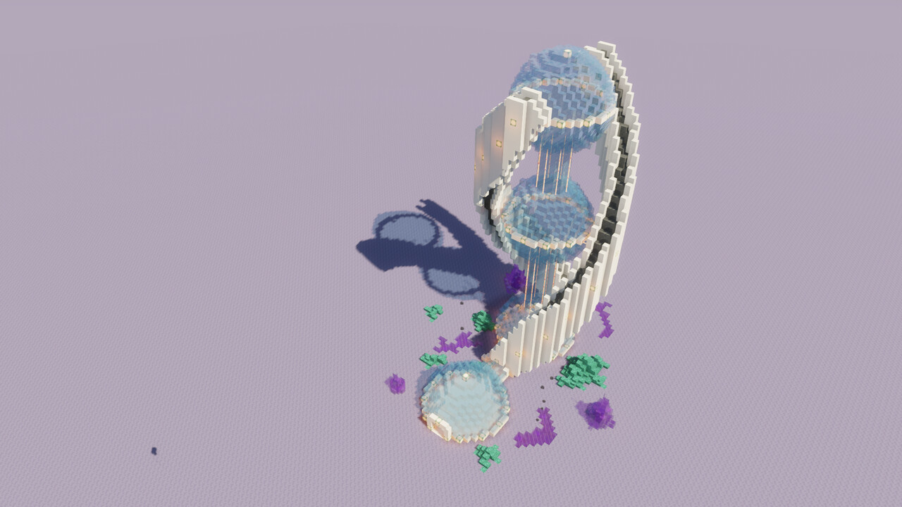 Minecraft Futuristic Base - Futuristic Build Challenge Minecraft Map