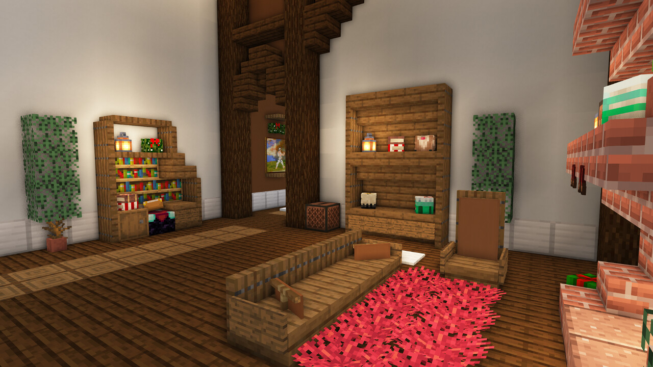 Minecraft: How to Design your Interiors for Christmas Minecraft Map
