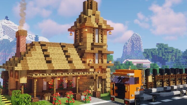 Deluxe wooden cabin Minecraft Map