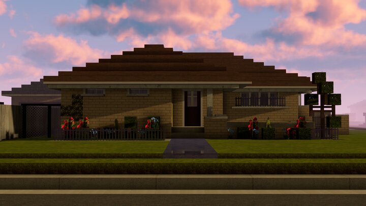 Post-War Sand-Toned Home Minecraft Map