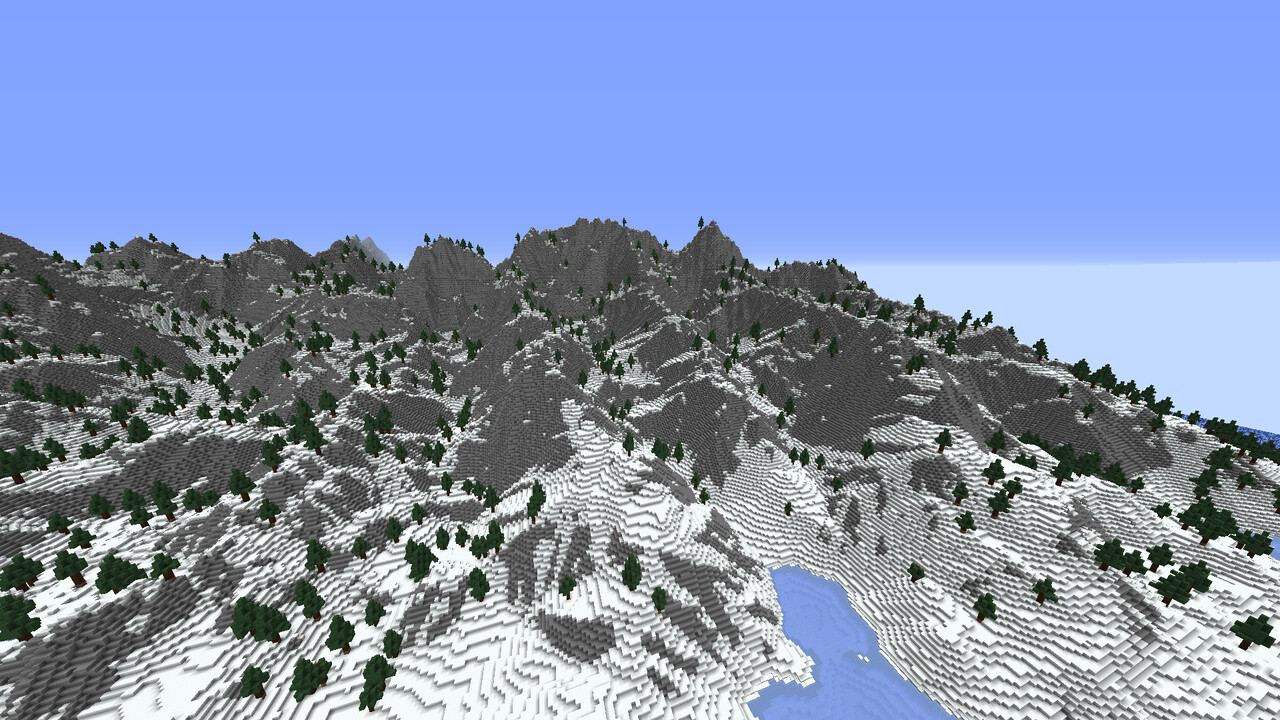 Frozen mountain island Minecraft Map