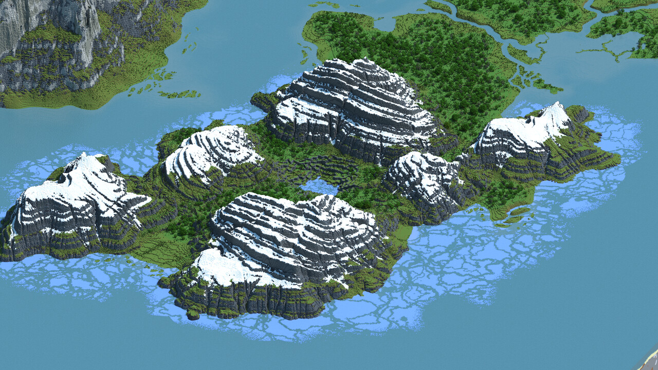 Cliffs and snow Minecraft Map